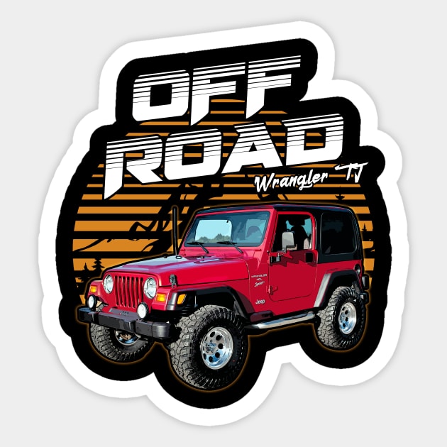 Jeep Wrangler TJ jeep car offroad name - Jeep Wrangler Tj - Sticker ...