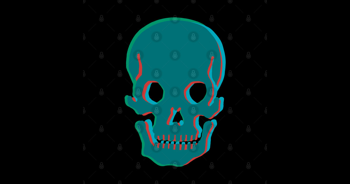 Op Art Skull - Skull - Sticker | TeePublic