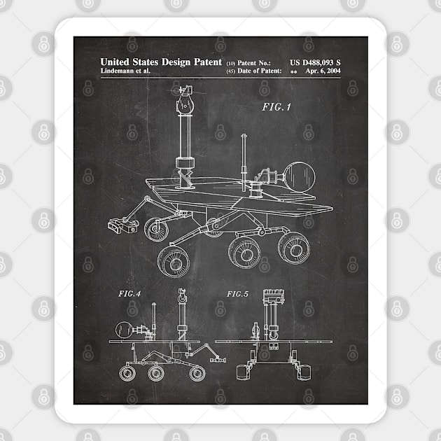 Nasa Mars Rover Patent - Mars Exploration Rover Art - Black Chalkboard ...