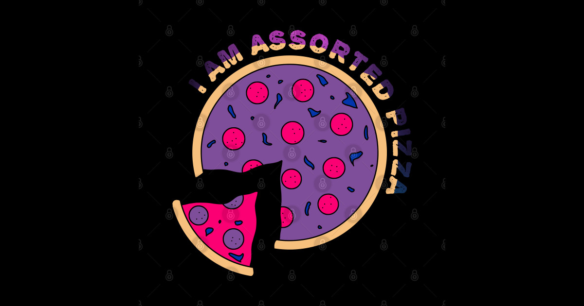 Assorted Pizza Bisexual Bi-zza - Pizza Bisexual Lgbtq - Sticker | TeePublic