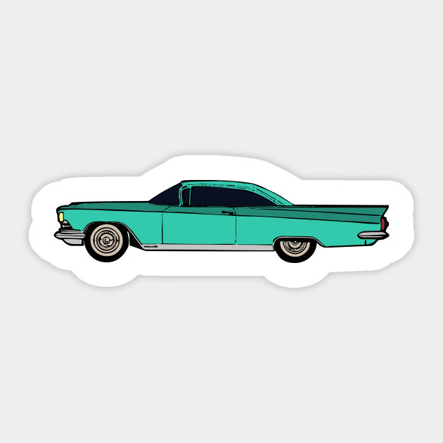 Car vintage green color - Car - Sticker | TeePublic
