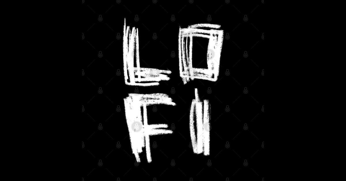Lo Fi Hand Typography LOFI - Lo Fi - Sticker | TeePublic