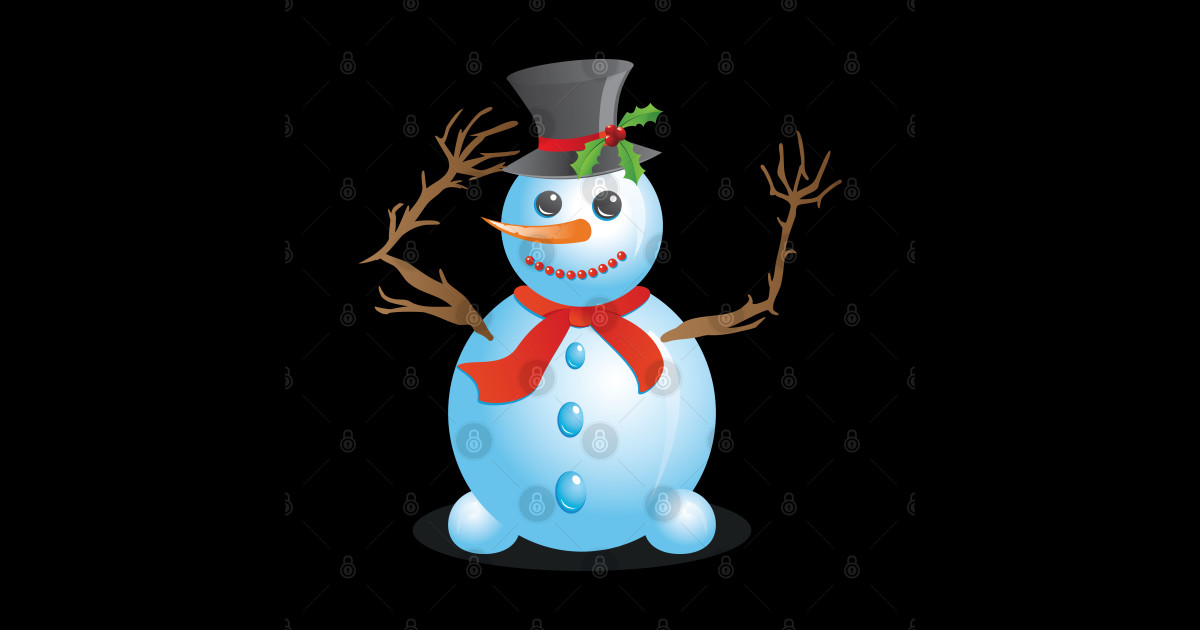 Happy snowman - Snowman - Posters and Art Prints | TeePublic