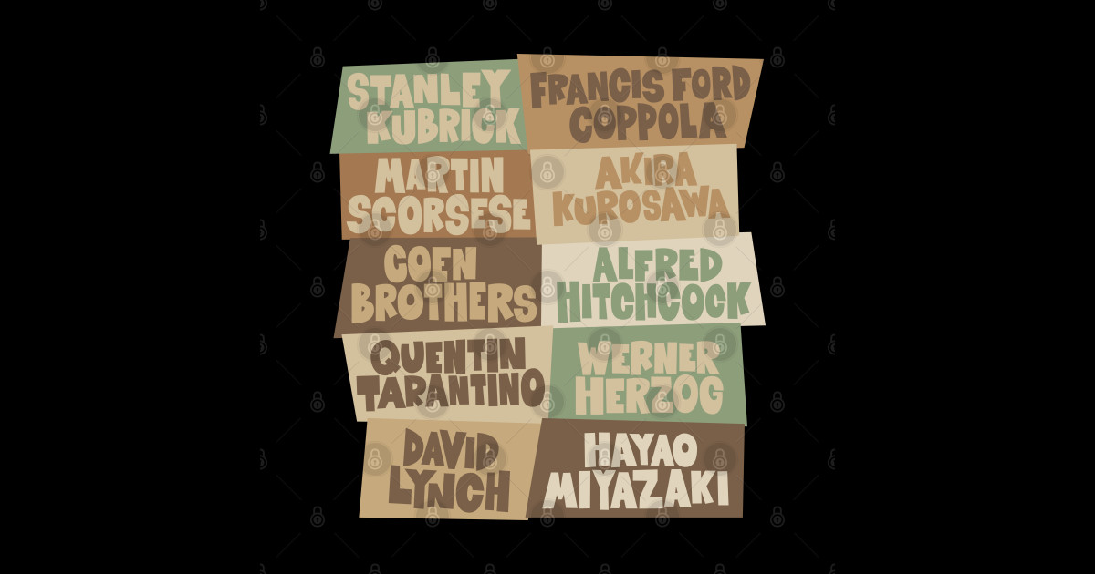 Greatest Movie Directors - Blockletter Typo Style Series - Greatest ...