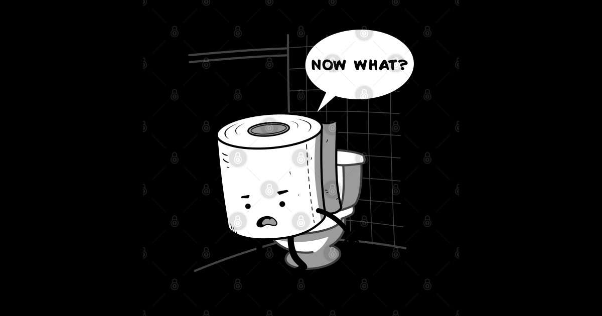 Funny Cute Toilet Paper Pooping - Sarcastic - Posters and Art Prints ...