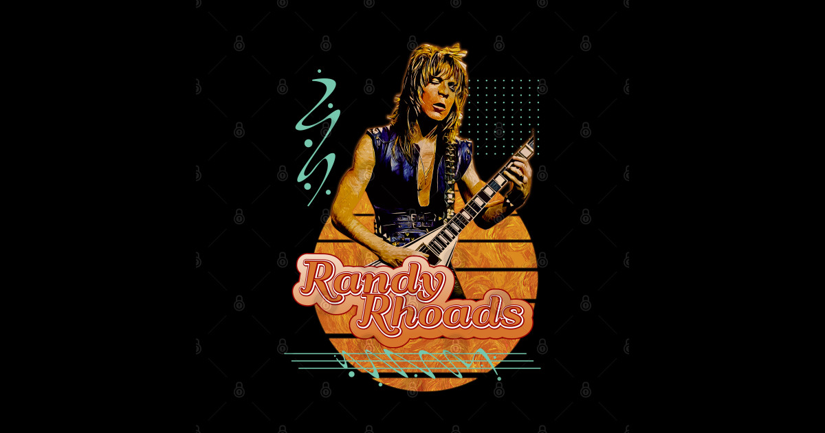Randy Rhoads \\ Retro Art - Randy Rhoads - Sticker | TeePublic