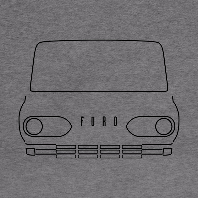 Ford Econoline classic van outline graphic (black) - Van - Hoodie ...