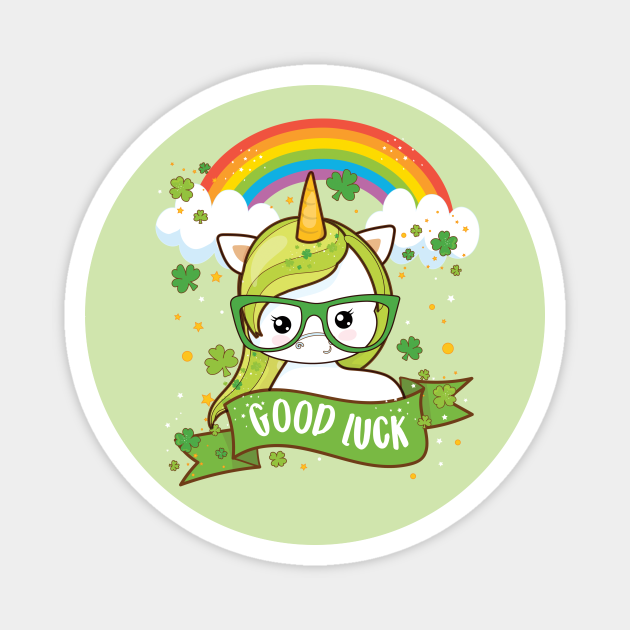 Kawaii Good Luck Rainbow St Patricks Day Unicorn - St Patricks Day ...