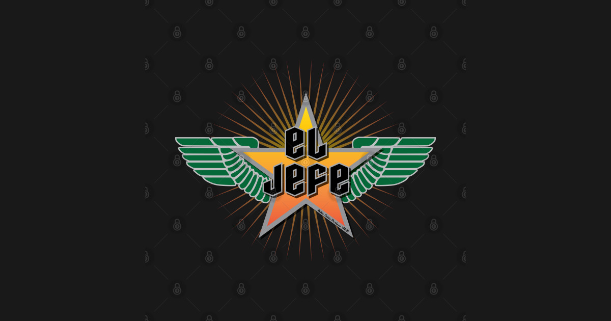 El Jefe Winged Star Green and Yellow - El Jefe - T-Shirt | TeePublic
