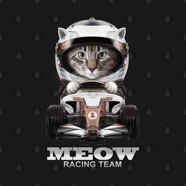 MEOW RACING TEAM - Cat - T-Shirt | TeePublic
