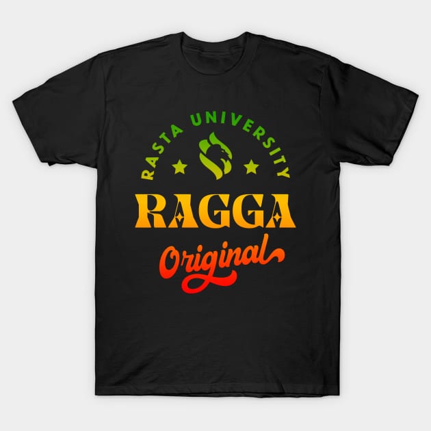 Rasta University Ragga Original Rasta Colors Reggae - Reggae - T-Shirt ...