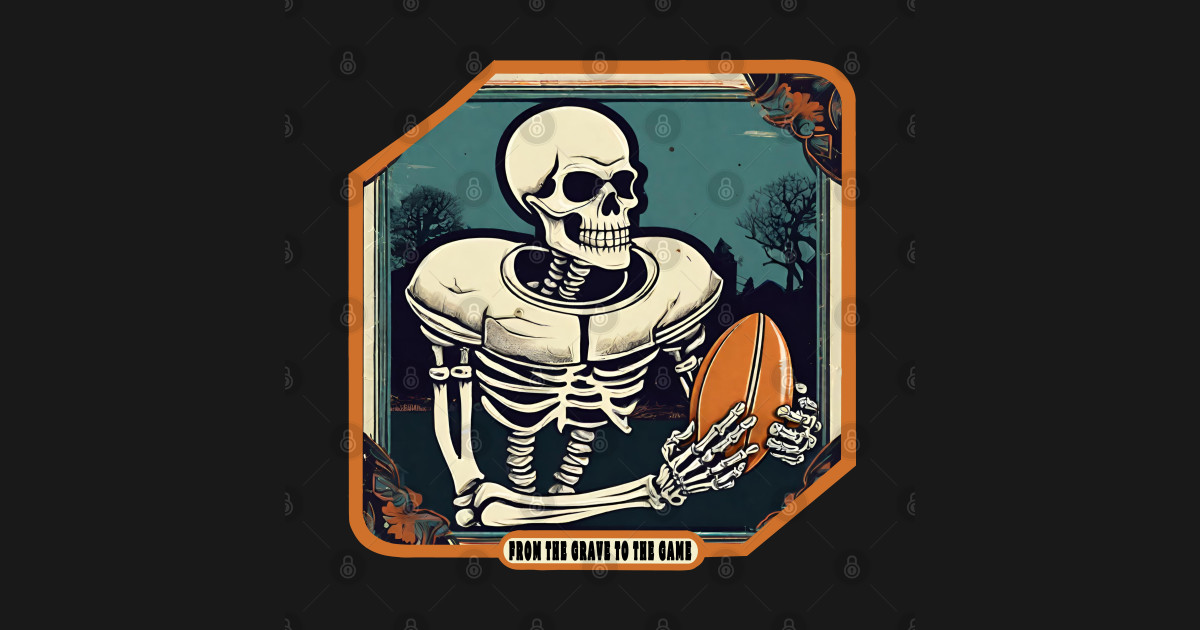 Skeleton Rugby Player - Rugby - T-Shirt | TeePublic