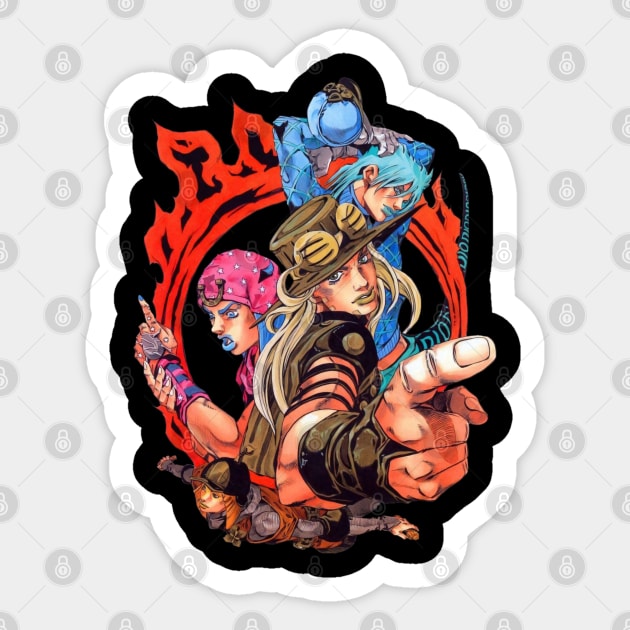 Jjba part 7 squad - Jjba Part 7 - Sticker | TeePublic
