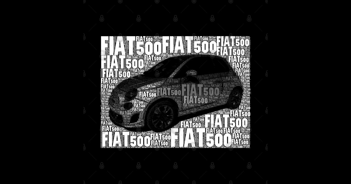 Fiat Word Photo - Fiat 500 - Sticker | TeePublic
