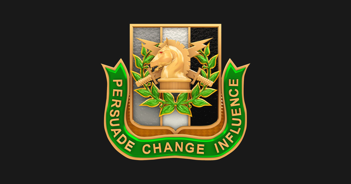 Persuade Change Influence PSYOPS back design - Psyop Logo - T-Shirt ...