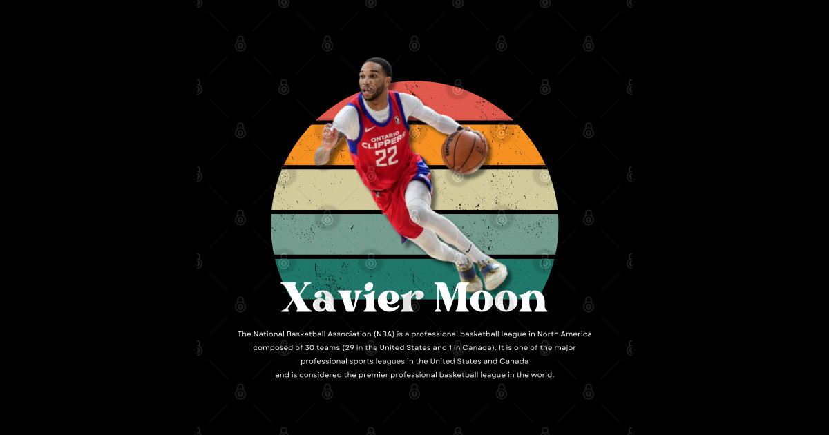 Xavier Moon Vintage V1 - Player - Sticker | TeePublic