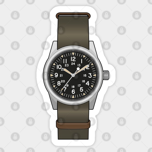 Classic Military Watch - Military Watch - Sticker | TeePublic