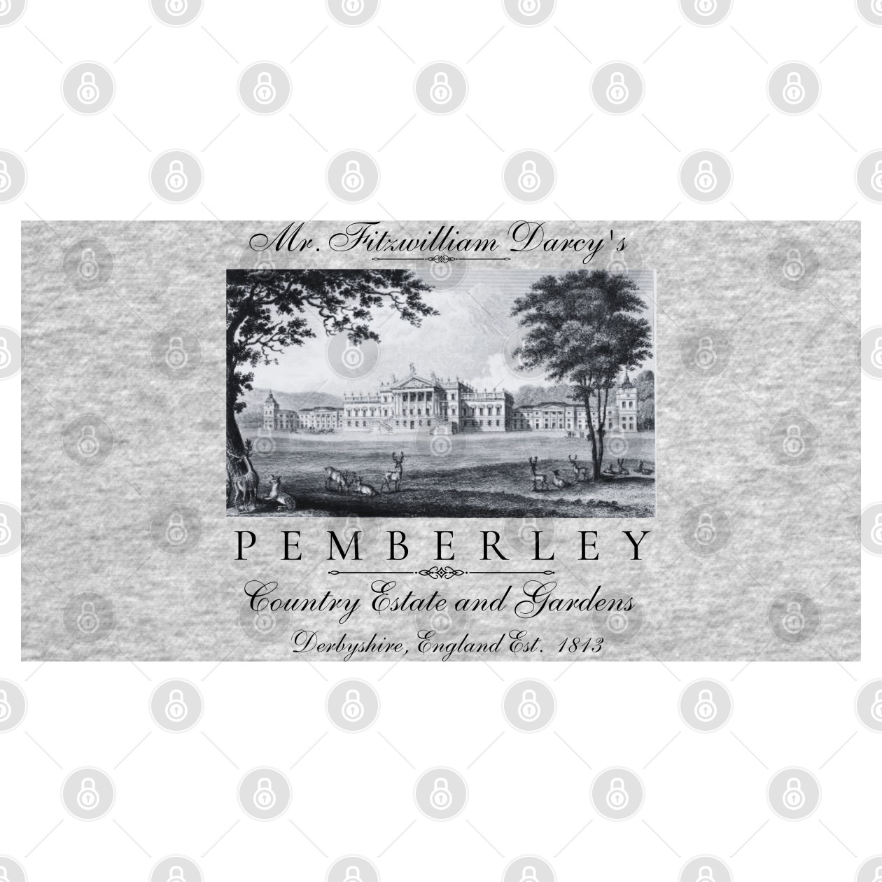 Pride & Prejudice Jane Austen Pemberley Estate - Pemberley - Crewneck ...