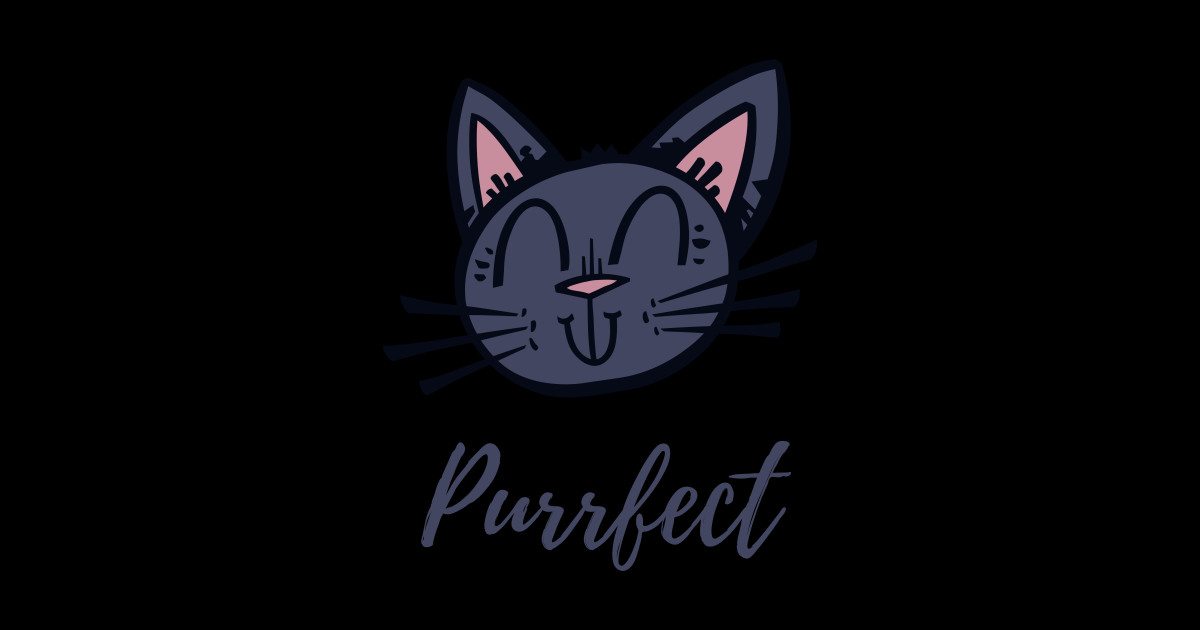 Purrfect happy and cute cat - Happy Cat Design - Posters and Art Prints ...