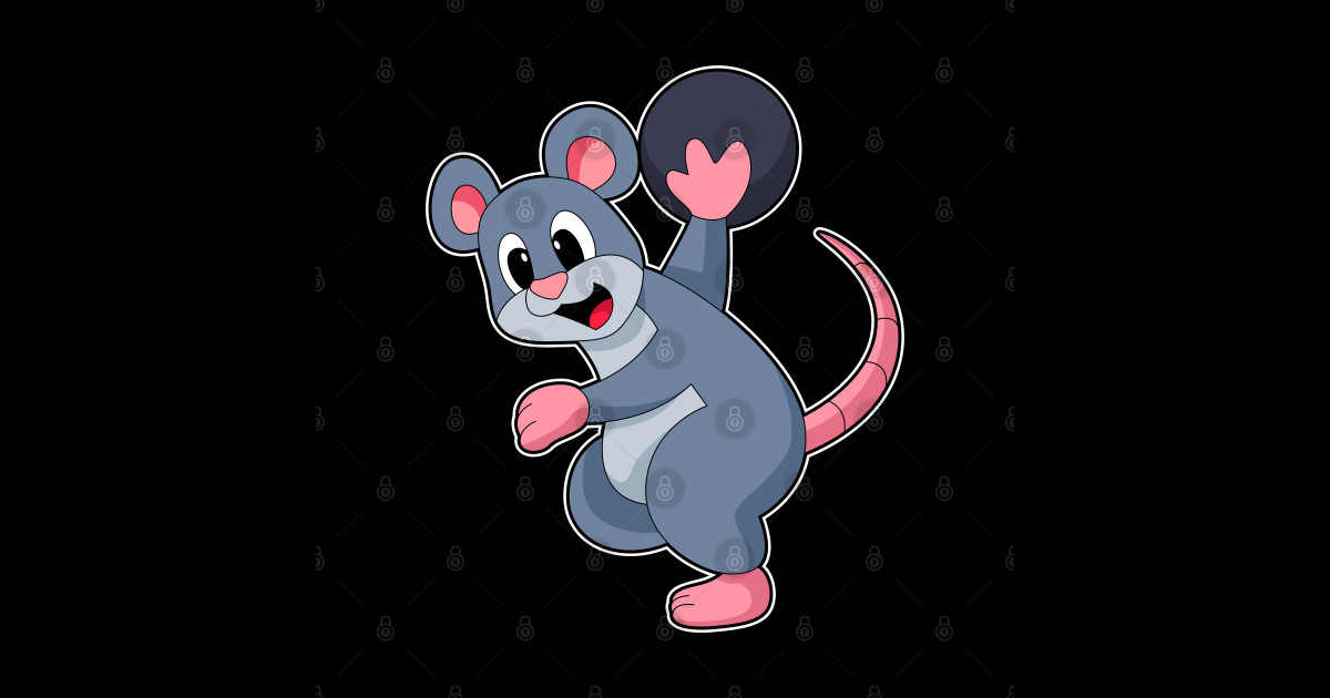 Rat at Bowling with Bowling ball - Bowling - Hat | TeePublic