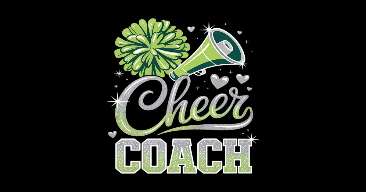Cheer Coach Funny Cheerleader Cheerleading Green - Cheerleading ...
