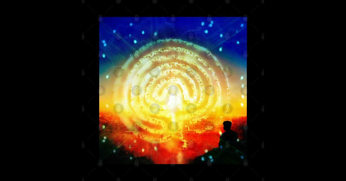 Lit Life Path - Labyrinth - Sticker | TeePublic