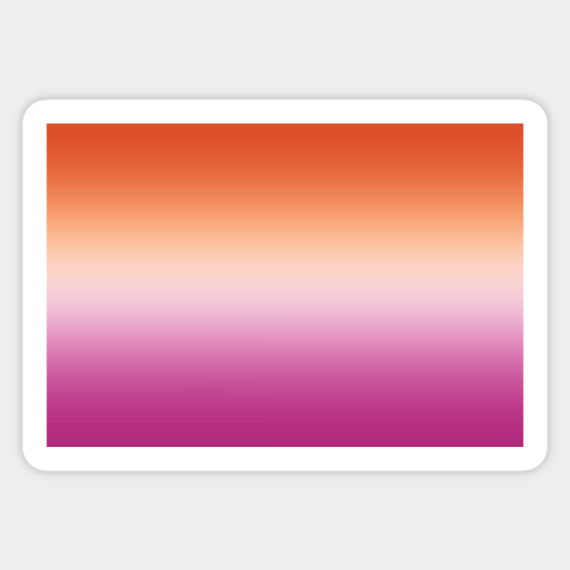 Lesbian Pride Flag Gradient - Flag - Sticker | TeePublic