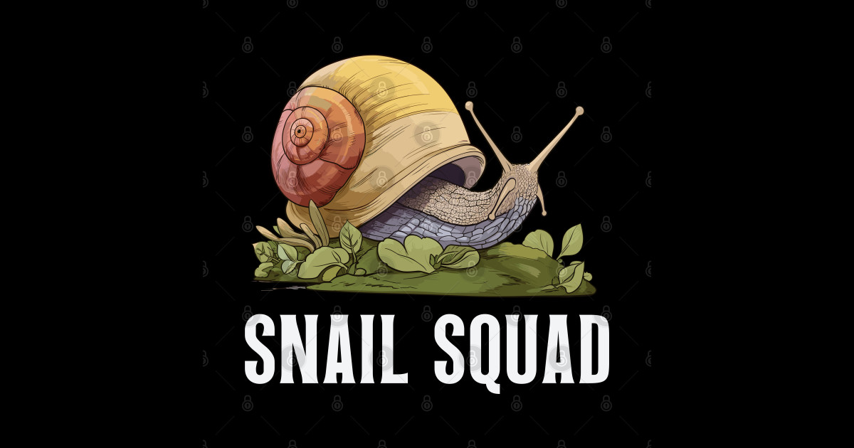 Snail Squad Fun Nature Lover Design - Team Snail Artwork - Snail Squad - Sticker | TeePublic