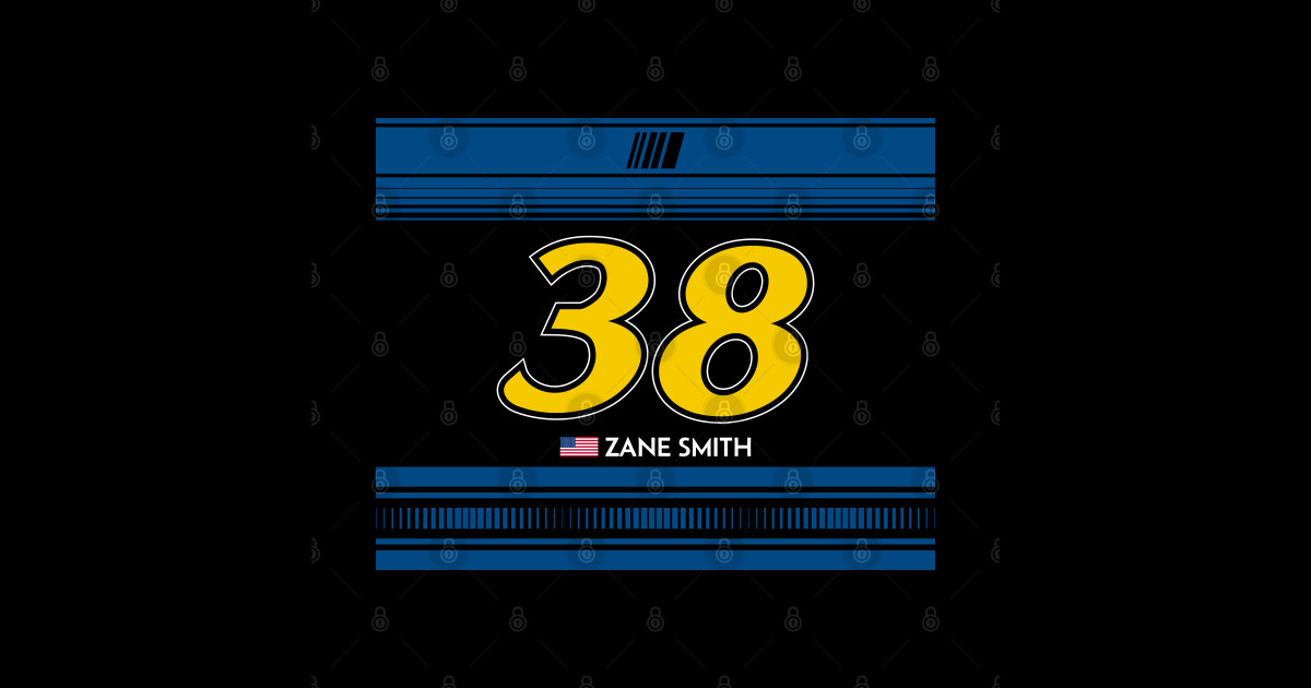 Zane Smith #38 2025 NASCAR Design - Zane Smith - Sticker | TeePublic