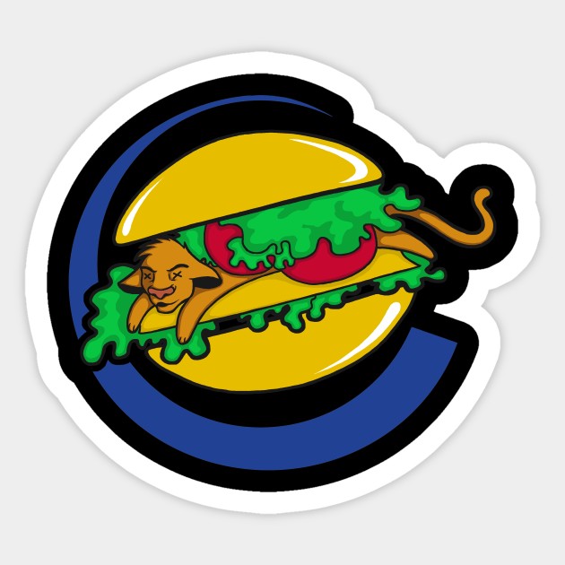 The Lion Burger King - Burger King - Sticker | TeePublic