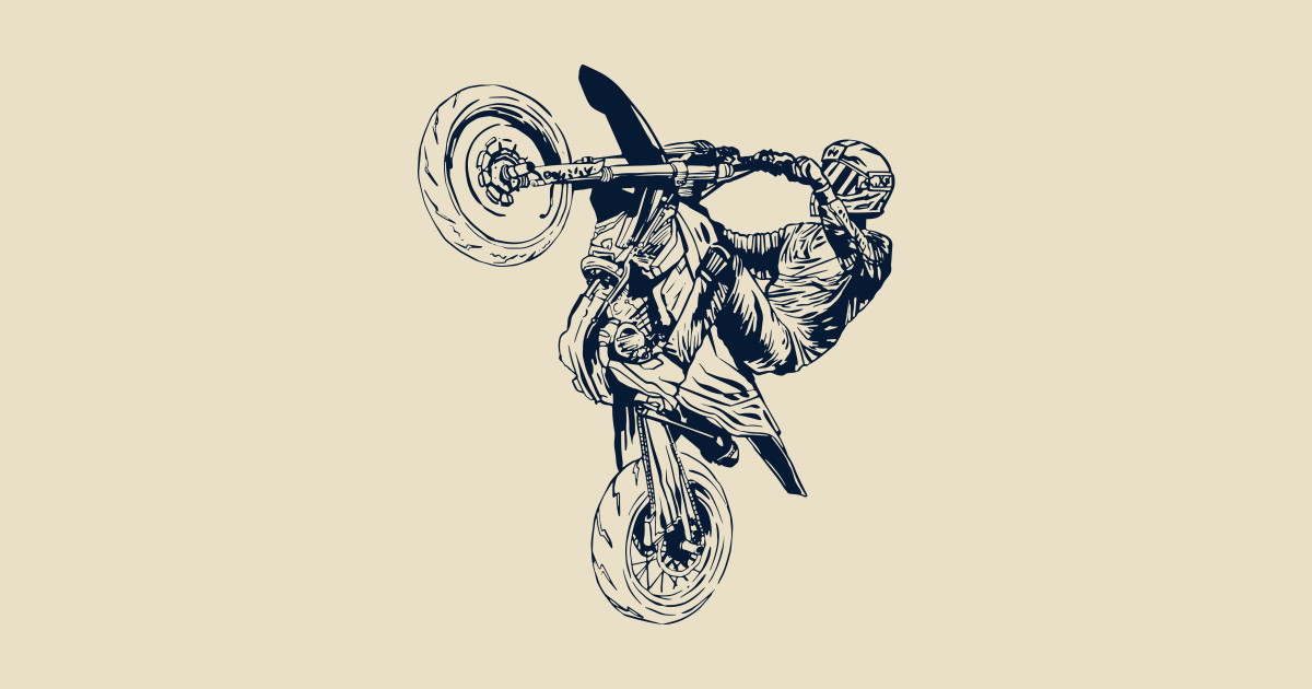 Dirt Bike Rider Popping a Wheelie - Popping A Wheelie - Magnet | TeePublic