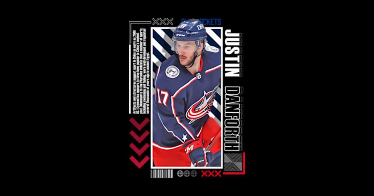 Justin Danforth Paper Poster Version 10 - Hockey Life - Sticker | TeePublic