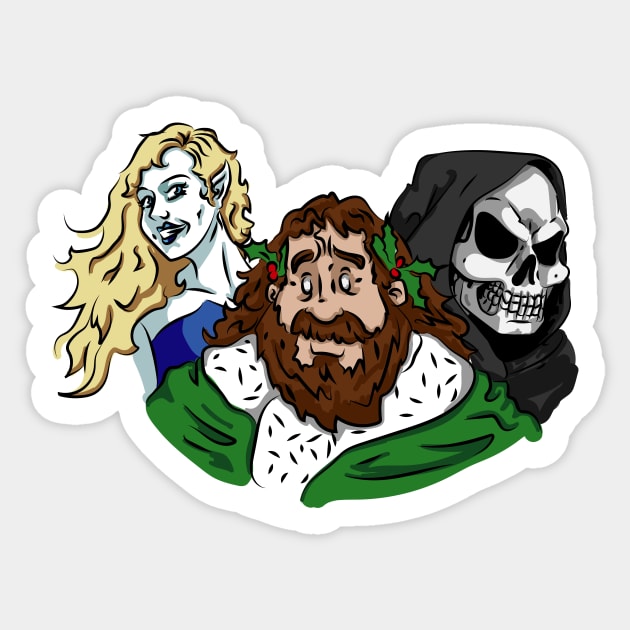 Past Present, Future - Christmas - Sticker | TeePublic