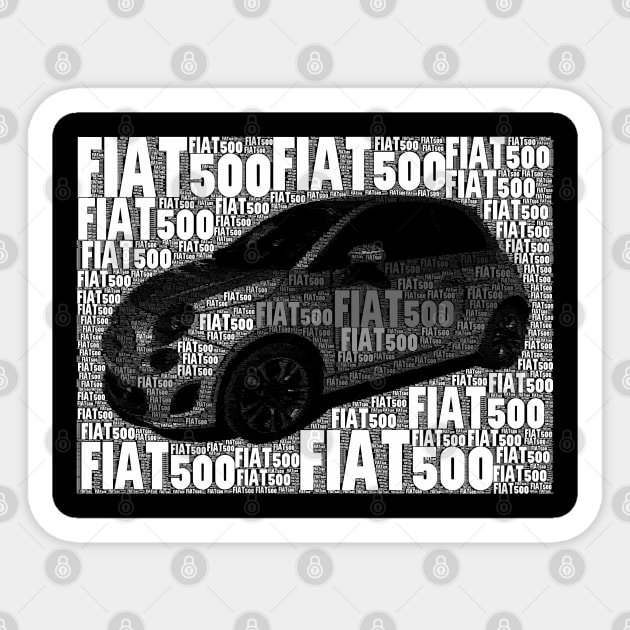 Fiat Word Photo - Fiat 500 - Sticker | TeePublic