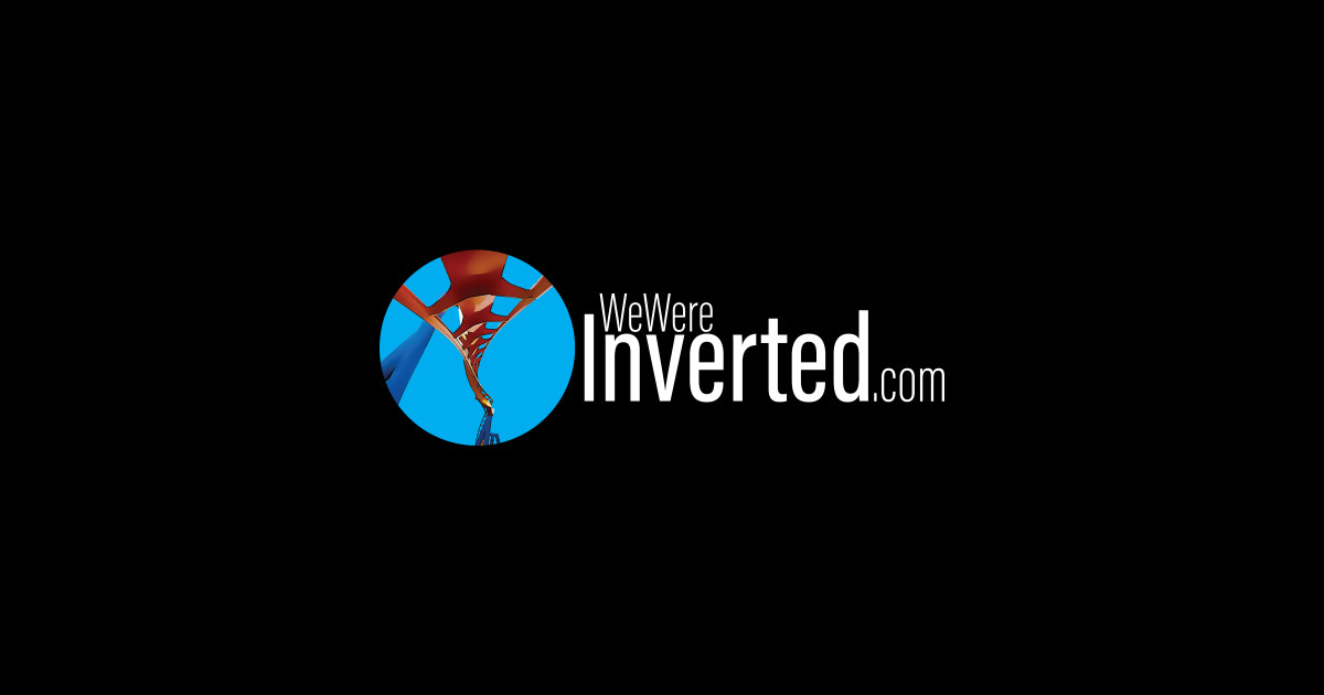 We Were Inverted Logo | Blue Circle | White Text - Roller Coaster ...