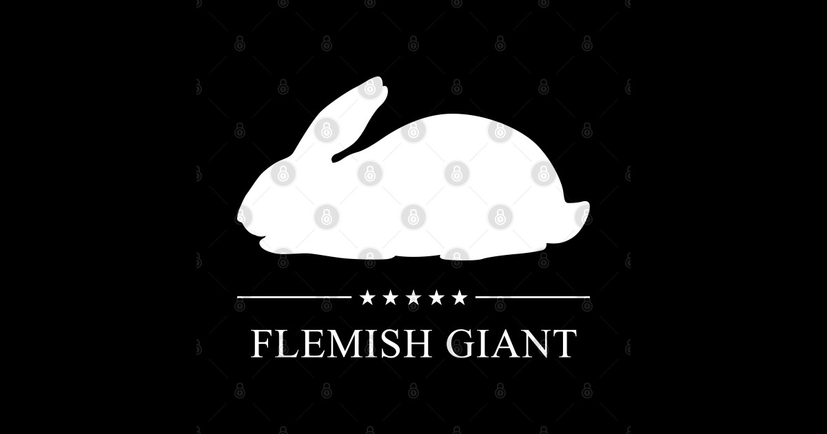 Flemish Giant Rabbit White Silhouette - Flemish Giant Rabbit - Sticker ...