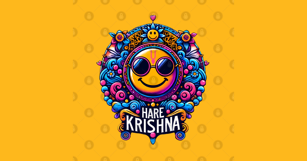 Smiley Hare Krishna! - Hare Krishna - T-Shirt | TeePublic
