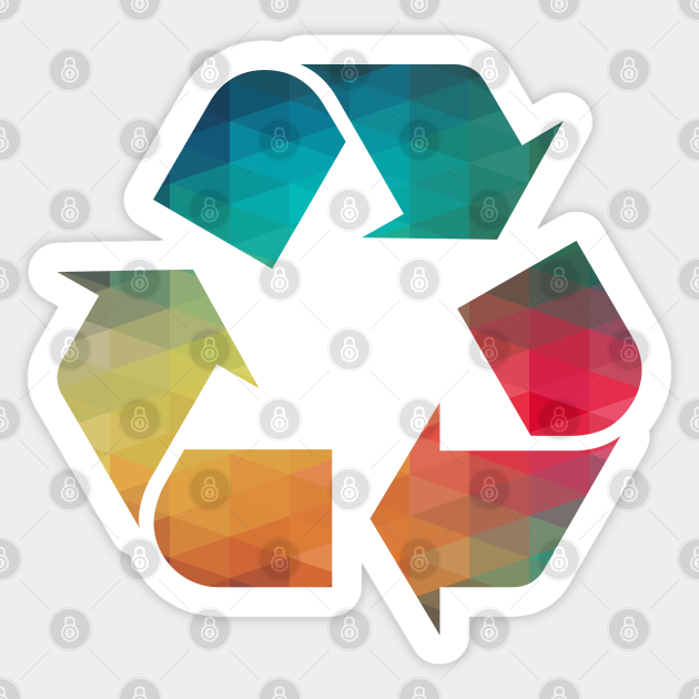 Rainbow recycling symbol - Rainbow - Sticker | TeePublic