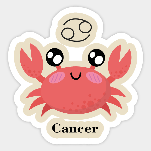 Cute Cancer Zodiac - Cancer Zodiac Sign - Sticker | TeePublic
