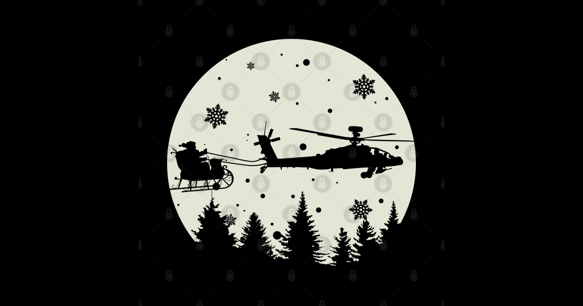 Gun Pilot - AH-64 Apache Pulling Santa's Sleigh - Ah 64 Apache ...