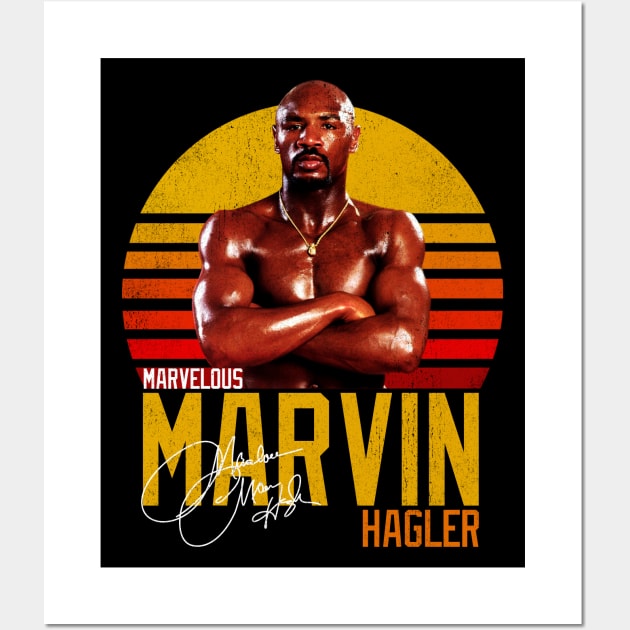 Marvelous Marvin Hagler Boxing Legend Signature Vintage Retro 80s 90s ...