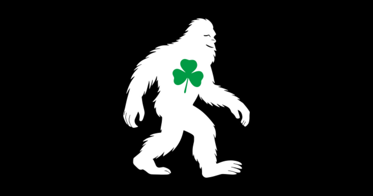 St. Patrick’s Bigfoot – Lucky Yeti Fun Design - Bigfoot - Sticker ...