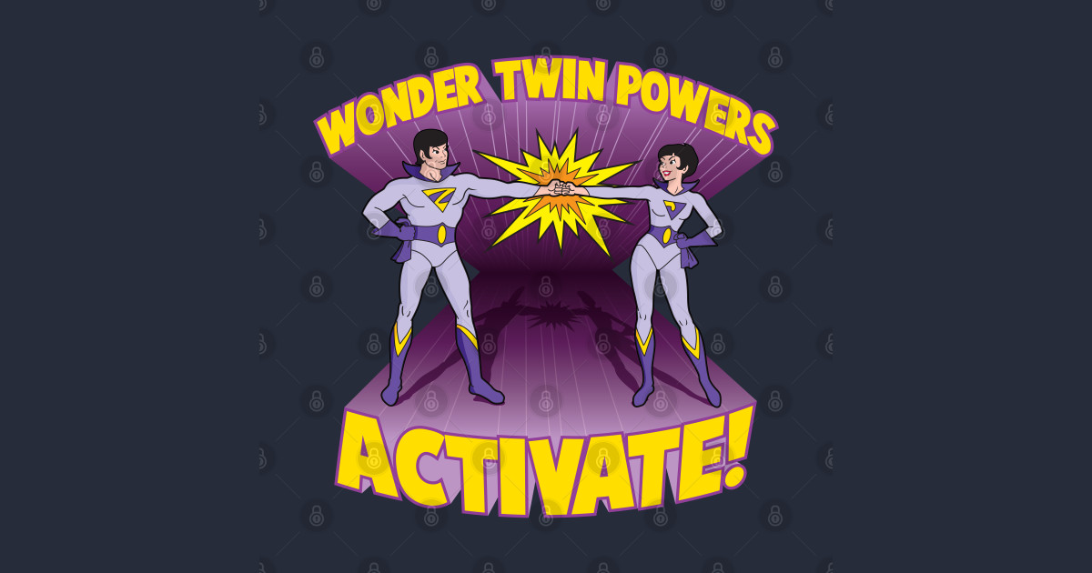 Wonder Twin Powers Activate! - Wonder Twins - Long Sleeve T-Shirt ...