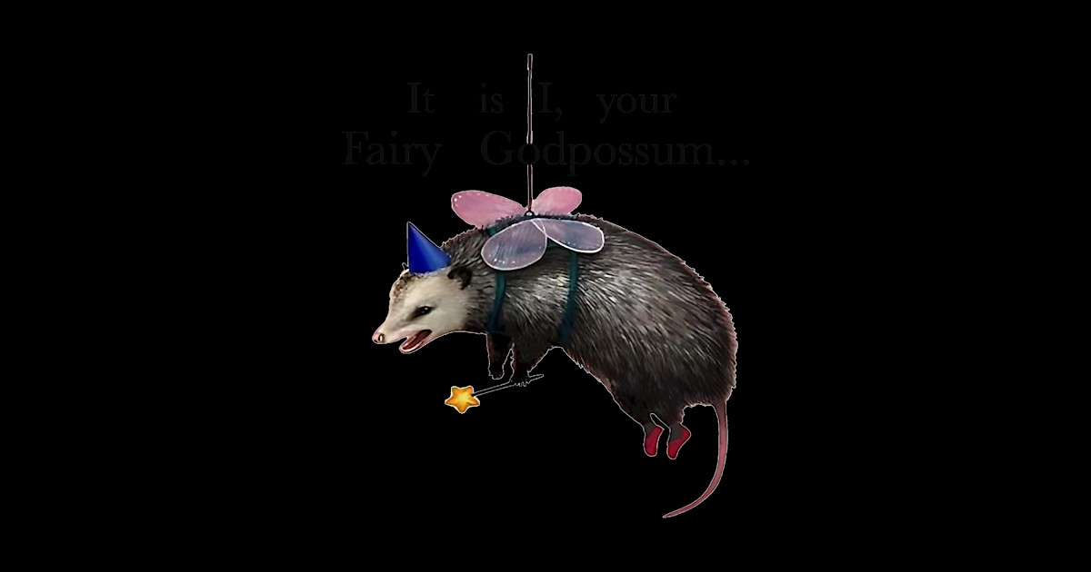 It Is I Your Fairy God Possum Funny Opossum - It Is I Your Fairy God ...