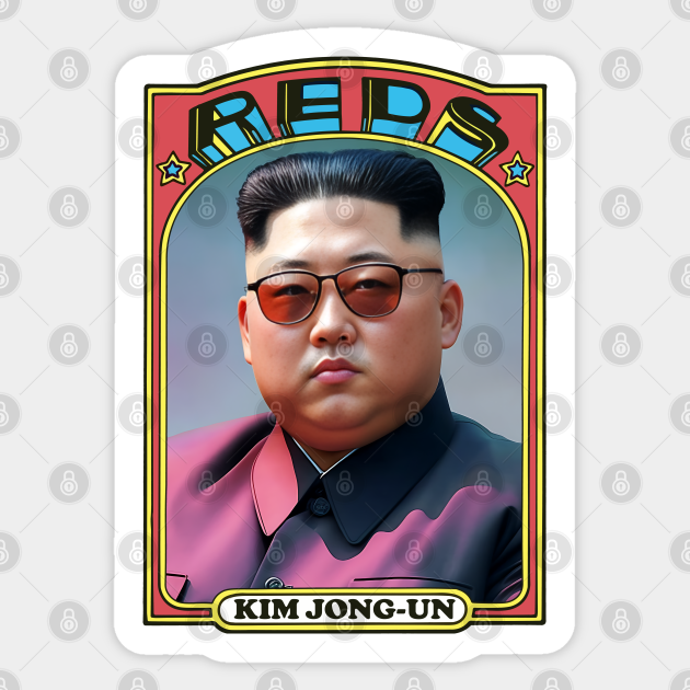 Kim Jong-Un - Retro Communist Trading Card - Kim Jong Un - Sticker ...