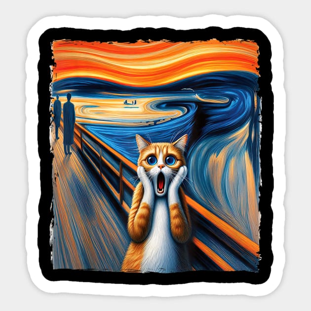 The Scream Cat & Meme - The Scream Cat - Sticker | TeePublic