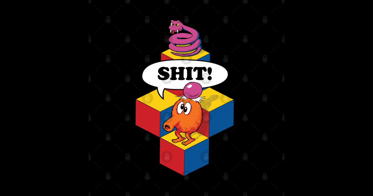 Qbert Uncensored - Qbert - Sticker | TeePublic