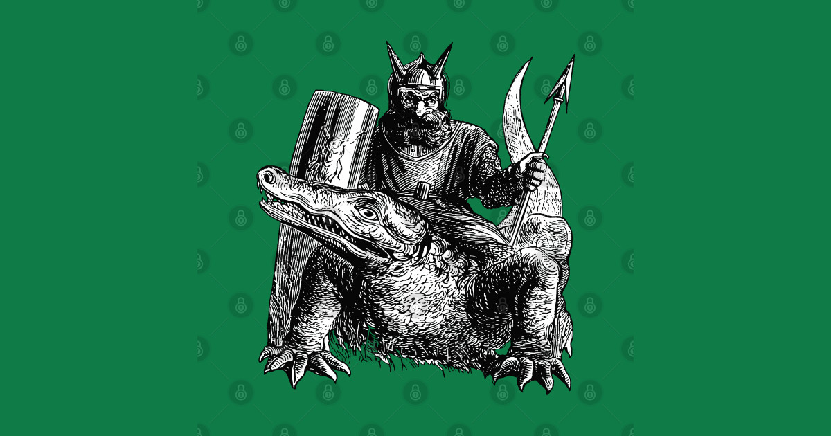 Demon Or Spirit Mounted On A Crocodile Dictionnaire Infernal Cut Out ...