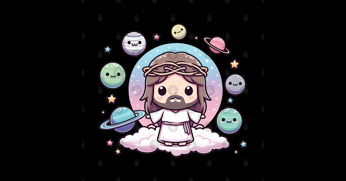 Space Jesus Jesus Christ Sticker Teepublic