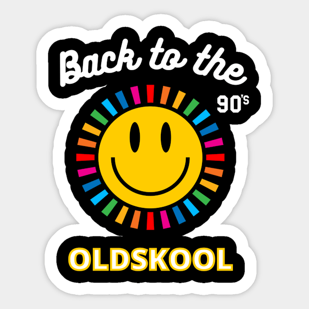 Oldskool Rave Design - Oldskool - Sticker | TeePublic